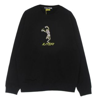Iuter Schwarzer Skeleton Crewneck Sweatshirt Langarm - - Sweatshirts & Hoodies - Herren - Schwarzk - S
