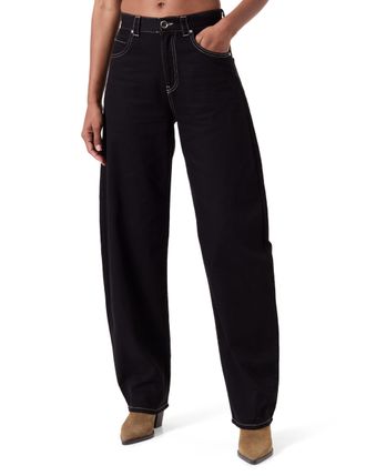 Pinko Damen Eloise Stickerei Baschina Egg Bull Gebunden L&auml;ssige Hose, Z99_Schwarz Limousine, 28