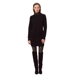 Dante6 Alpaka-Merino Strickkleid mit Schleifendetail - - Dresses - Damen - Schwarzk - XS