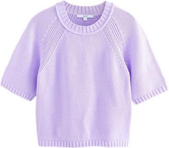 Next T-Shirt Kurzärmeliges Strickoberteil aus 100 % Baumwolle (1-tlg)