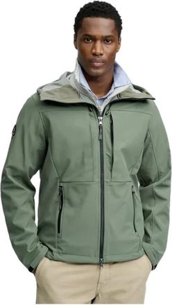 Superdry Homme, Sport, Vert, Taille: S Softshell Tech Hooded Jacket