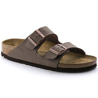 Birkenstock Sabots et mules Arizona 51061 en Birko-Flor (normal) - Unisexe, Marron mokka, 38 EU