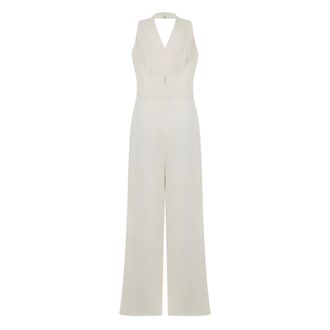 Alberta Ferretti Femme, Combinaisons et Ensembles, Blanc, Taille: 44 FR Combinaison &agrave; encolure en V