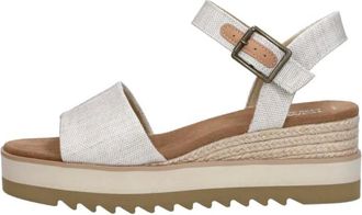 Toms Toms, Femme, Chaussures, Blanc, Taille: 38 EU Diana Wedge Sandal