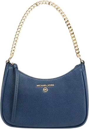 Michael Kors Femme, Sacs, Bleu, Taille: ONE Size Jet Set Charm Petite Pochette en Cuir Grain&eacute;