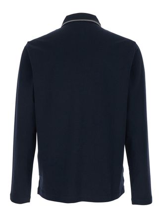 Emporio Armani Mens Polo Shirt Blue Cotton T-Shirts And Polos