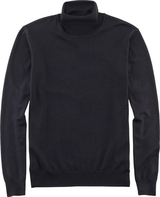 Olymp Herren Rollkragenpullover Casual.Strick,Single Jersey,Regular fit,schwarz 68,4XL