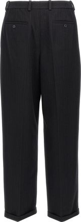 Saint Laurent Wool-Cashmere Blend Trousers - Black