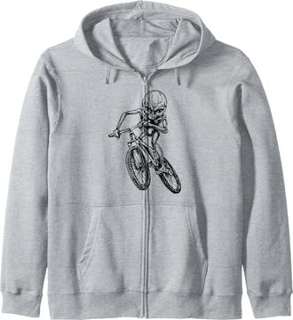 Seembo Alien Cycling Fahrrad Lustiges Weltraumradfahrer Reiten Fahrrad Kapuzenjacke