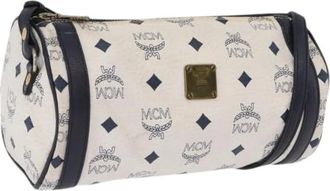 MCM Sac bandouli&egrave;re Pre-owned en toile - Femme - Pre-owned - Blanc - Taille: ONE Size
