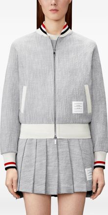 Thom Browne Striped Tweed Jacket - Grey