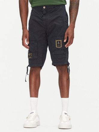 Aeronautica Aeronautica Militare Stoffshorts 251BE041CT1122 Dunkelblau Regular Fit