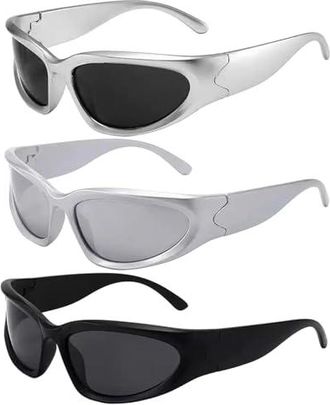 Generic Lunettes de soleil de sport tendance - Style vintage enveloppant Y2K, pour homme et femme, polaris&eacute;es, protection UV400