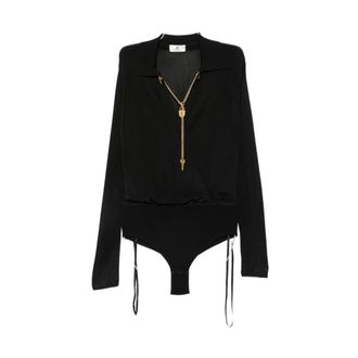 Elisabetta Franchi Damen, Oberteile, Schwarzk, LGr&ouml;&szlig;e