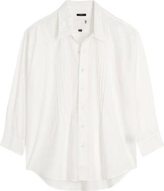 R13 Femme, Blouses et Chemises, Blanc, Taille: 40 FR Pintuck Drop Neck Shirt