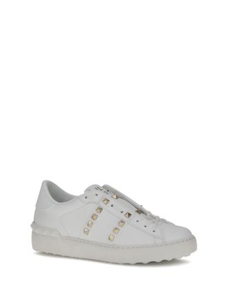 Valentino Garavani Womens Rockstud Untitled Sneakers Bianco-Bianco-Bianco Bianco/bianco/bianco