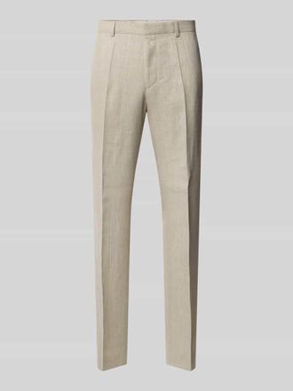 HUGO BOSS Regular Fit Anzughose aus Leinen-Mix Modell LEON