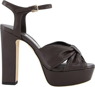 Jimmy Choo London Femme, Chaussures, Noir, Taille: 37 EU Sandales Plateformes Heloise