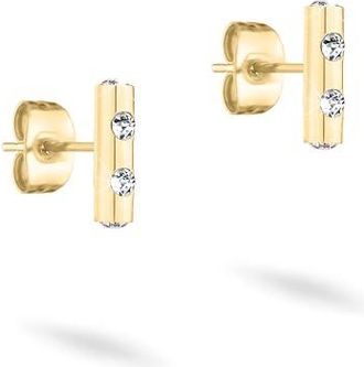 Tamaris Boucles doreilles pour femme - En acier inoxydable - Imperméables, 1 cm, Acier inoxydable, Verre