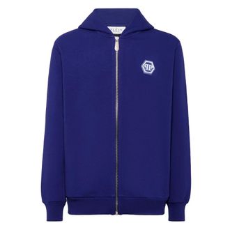 Philipp Plein Hoodie Sweatjacket Iconic - - Sweatshirts & Hoodies - Herren - Blau - XS
