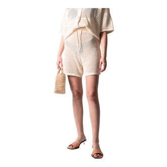 Nanushka Nanushka Fico Creme Paper Crochet shorts Nm22Bcst00472 - - Shorts - Damen - Beige - S