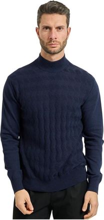 Yes-Zee YES Zee, Homme, Pulls, Bleu, Taille: XL M852-Hg000710 Turtleneck