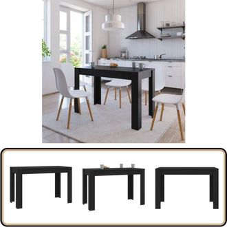 vidaXL Vidaxl - Esstisch Schwarz 120x60x76 cm Holzwerkstoff - Esstisch - Holztisch - Küchentisch - Wohnzimmertisch - Schwarz