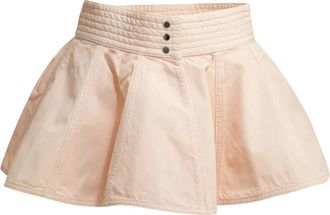 Alaia Femme, Jupes, Rose, Taille: 38 FR Ceinture Peplum en Denim