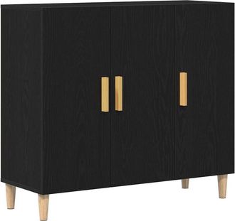 vidaXL Buffet Noir 90 x 34 x 80 cm Bois ding&eacute;nierie Vidaxl