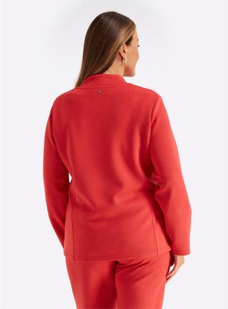 Sheego Shirtjacke Jerseyjacke Langarm