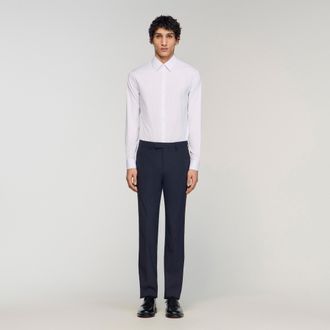 Sandro Pantalon de costume en laine