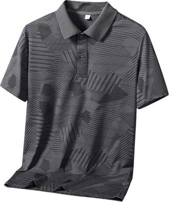 Generic Polo &agrave; boutons sur le devant pour homme - Respirant - Polo d&eacute;t&eacute; d&eacute;contract&eacute; &agrave; manches courtes - Col rabattu, coupe classique - Pour le sport, le golf,