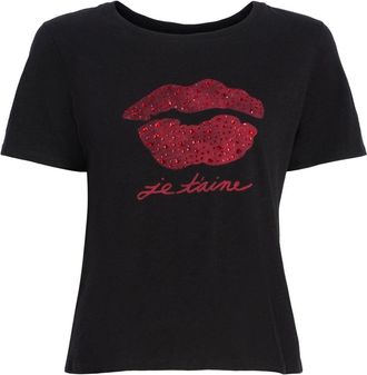Cinq &agrave; Sept Kisses Je TAime T-Shirt - Schwarz