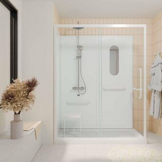 Aurlane Aurlane - cabine de douche s&eacute;curis&eacute;e et accessible &agrave; tous 160x85x220cm - mitigeur thermostatique