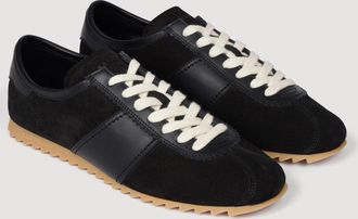 Sandro Baskets basses en cuir et su&egrave;de