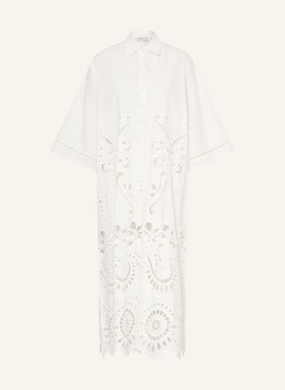 Miss June Miss June Hemdblusenkleid Adria Mit Lochspitze Und 3/4-Arm weiss