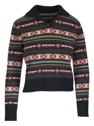 Vince pull &agrave; col contrastant - Noir