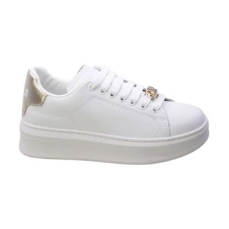 Ga&euml;lle Paris Wei&szlig;e Sneakers aus Kunstleder mit Gold-Details - - Shoes - Damen - Wei&szlig; - 41 EU