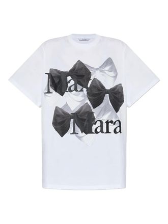 Max Mara t-shirt à imprimé graphique - Blanc