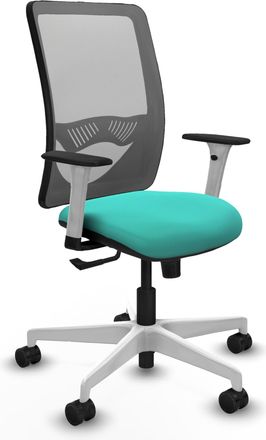 Piqueras y Crespo B&uuml;rostuhl Zulema mit wei&szlig;en und schwarzen Armlehnen, h&ouml;henverstellbare Lendenwirbelst&uuml;tze, ausgestattet mit Sincro 3 Positionen und Schneideschaum, Gr