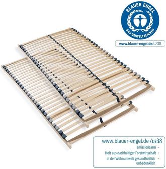 Sleepneo Lattenrost 180x200, Ergonomischer 7 Zonen, 28 Latten, Selbstmontage, 2x Lattenrost 90x200, Traglast ca. 150Kg, Flexible Anti-Slip
