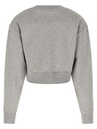 Balmain Womens Gray Cotton Sweatshirt Clothing