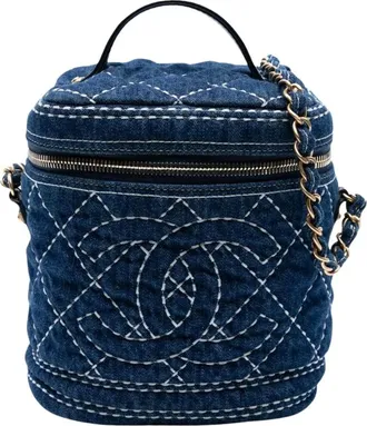 Chanel Pre-owned Vanity Case matelass&eacute; - Femme - Pre-owned - Bleu - Taille: ONE Size