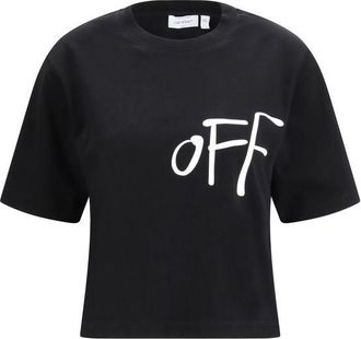 Off-white Schwarzes Baumwoll-T-Shirt