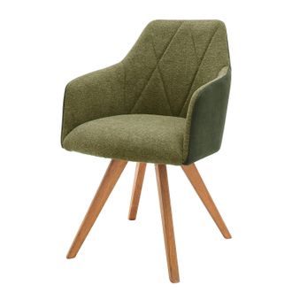 Norrwood home24 Armlehnenstuhl Oliveira 57 x 85 x 62cm Gr&uuml;n/Olivgr&uuml;n Drehbar