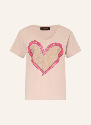 Miss Goodlife Miss Goodlife T-Shirt Mit Schmucksteinen beige