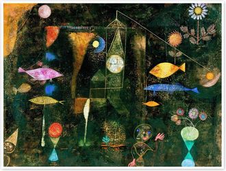 Posterlounge Fisch-Magie Poster von Paul Klee 18 x 13 cm Wandbilder Wanddeko