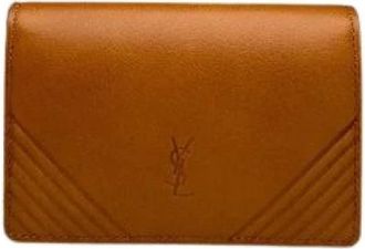 Saint Laurent unisex, Pre-owned, Brun, Taille: ONE Size Portefeuille Vintage Pre-owned