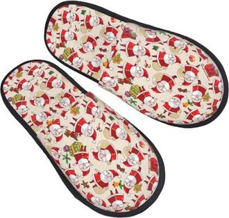 Generic Pantoufles De Voyage P&egrave;re No&euml;l De Dessin Anim&eacute; De No&euml;l Unisexe Pantoufles DH&ocirc;tel Lavables Chaussons Invit&eacute;s Pour Automne Int&eacute;rieur Femmes M