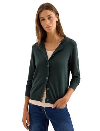 Cecil Cardigan pour Femme avec boutonnière, Vert dencre, L